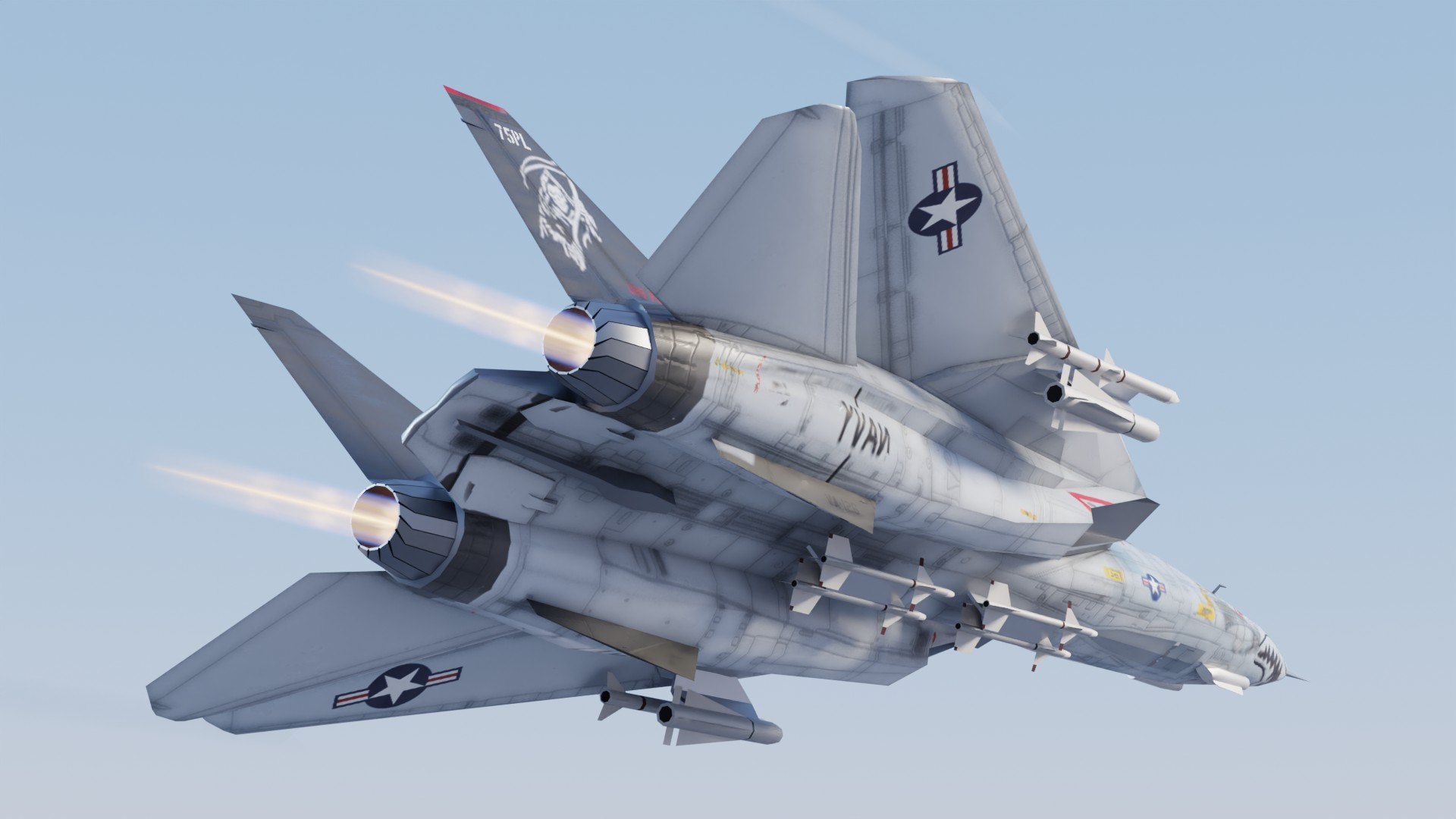 3D Grumman F-14 Tomcat Lowpoly Jet Fighter - TurboSquid 1871050