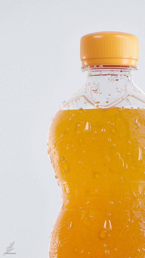 3d 500ml plastic bottles - model