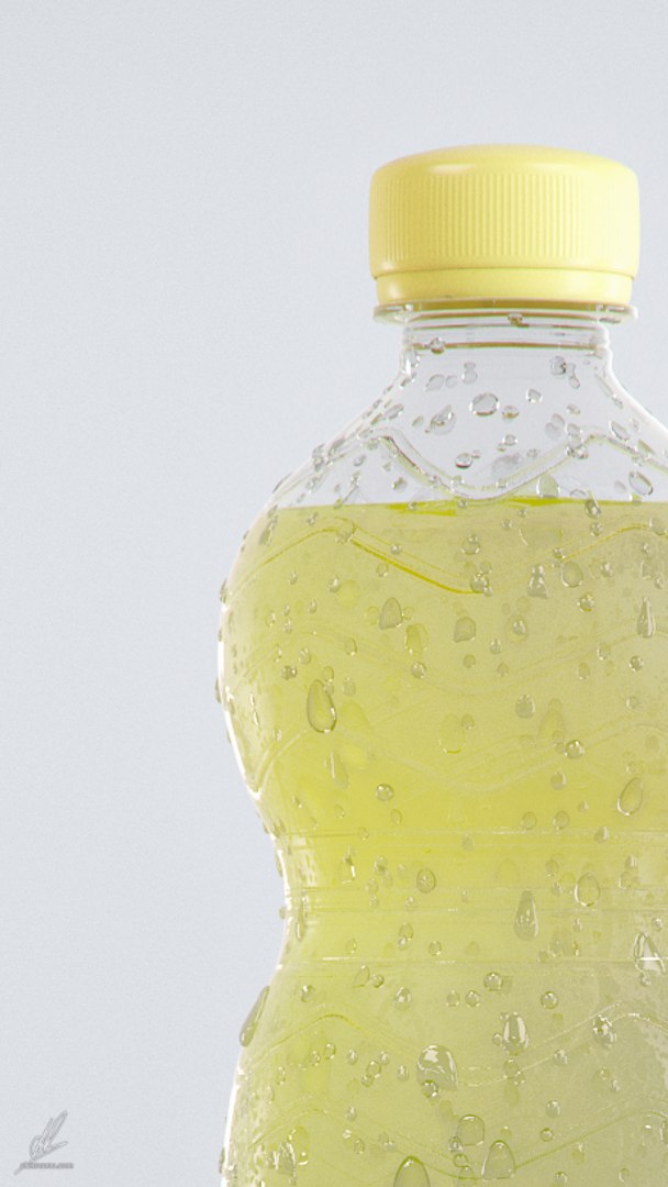 3d 500ml plastic bottles - model