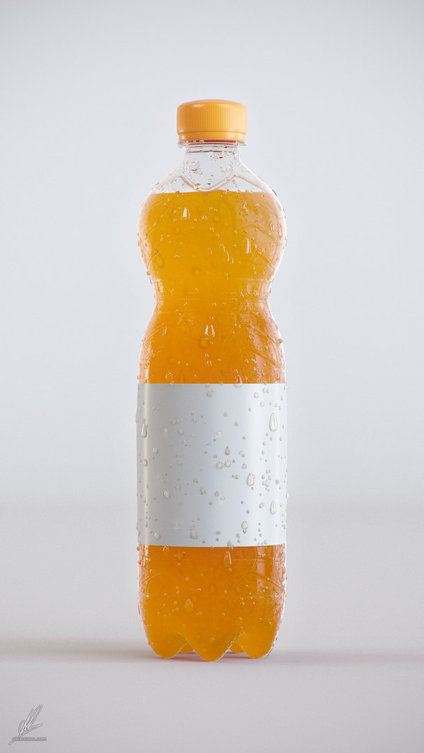 3d 500ml plastic bottles - model
