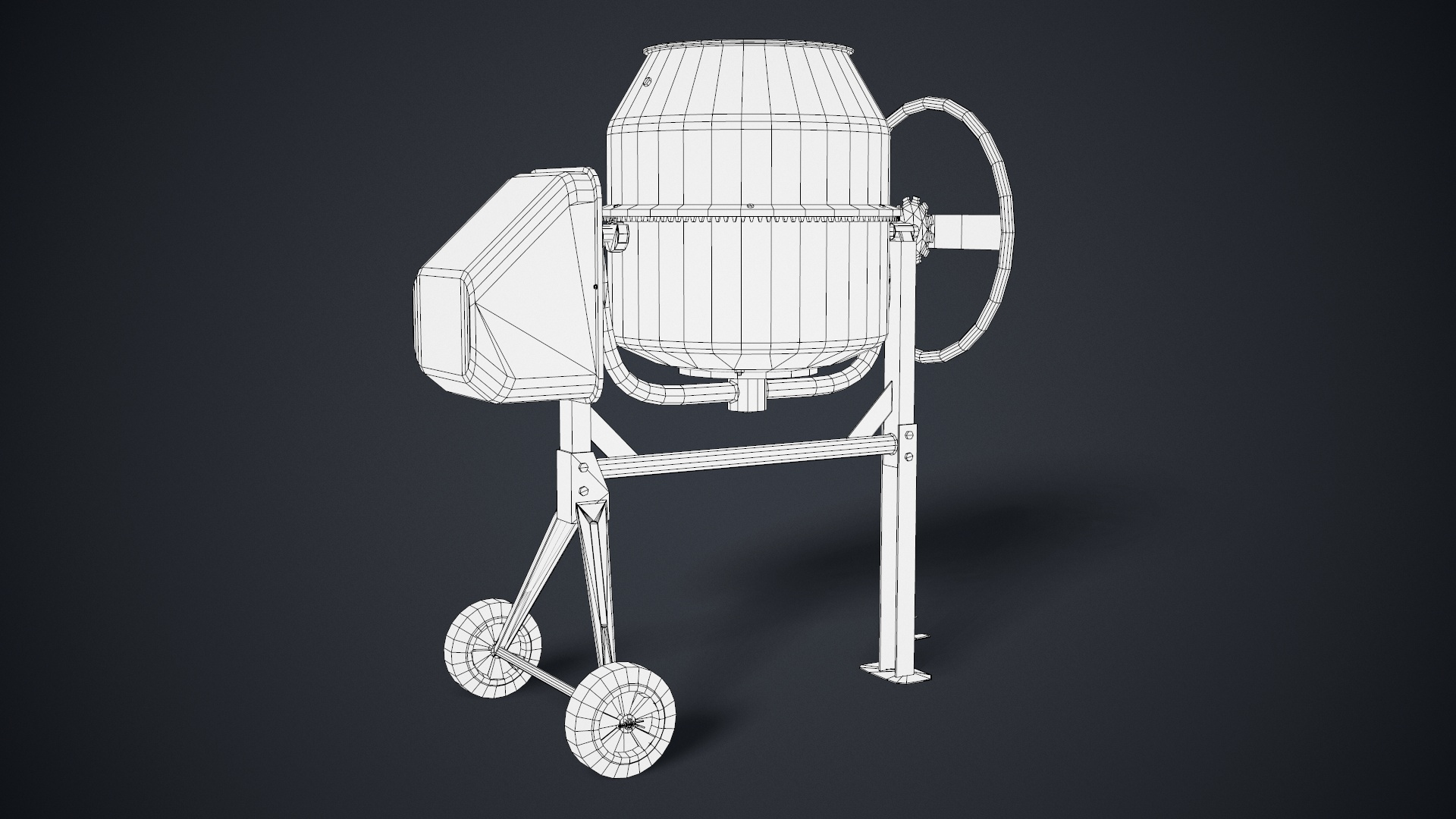 3D Portable Concrete Mixer Gameready - TurboSquid 1626903