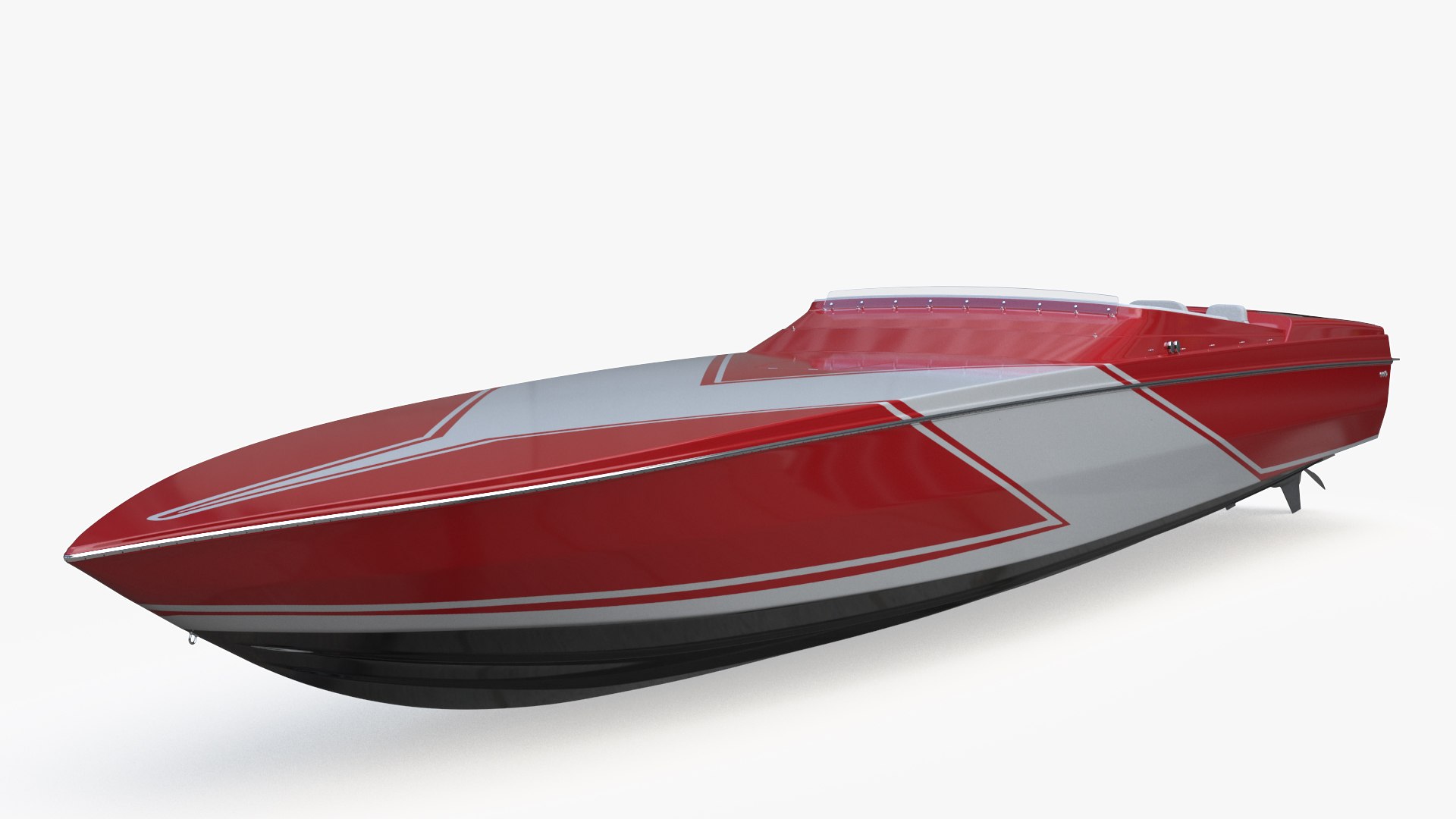 3D Speedboat Red Model - TurboSquid 2284526