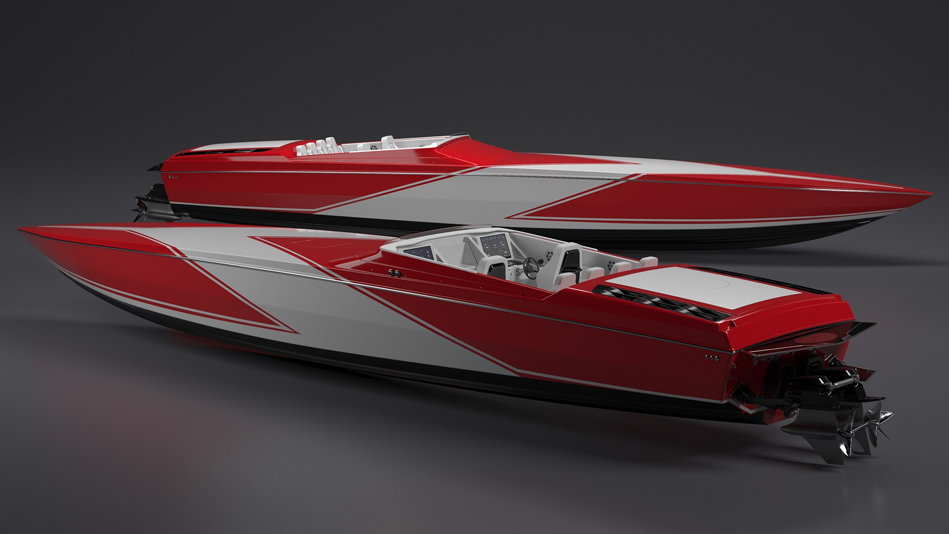 3D Speedboat Red Model - TurboSquid 2284526