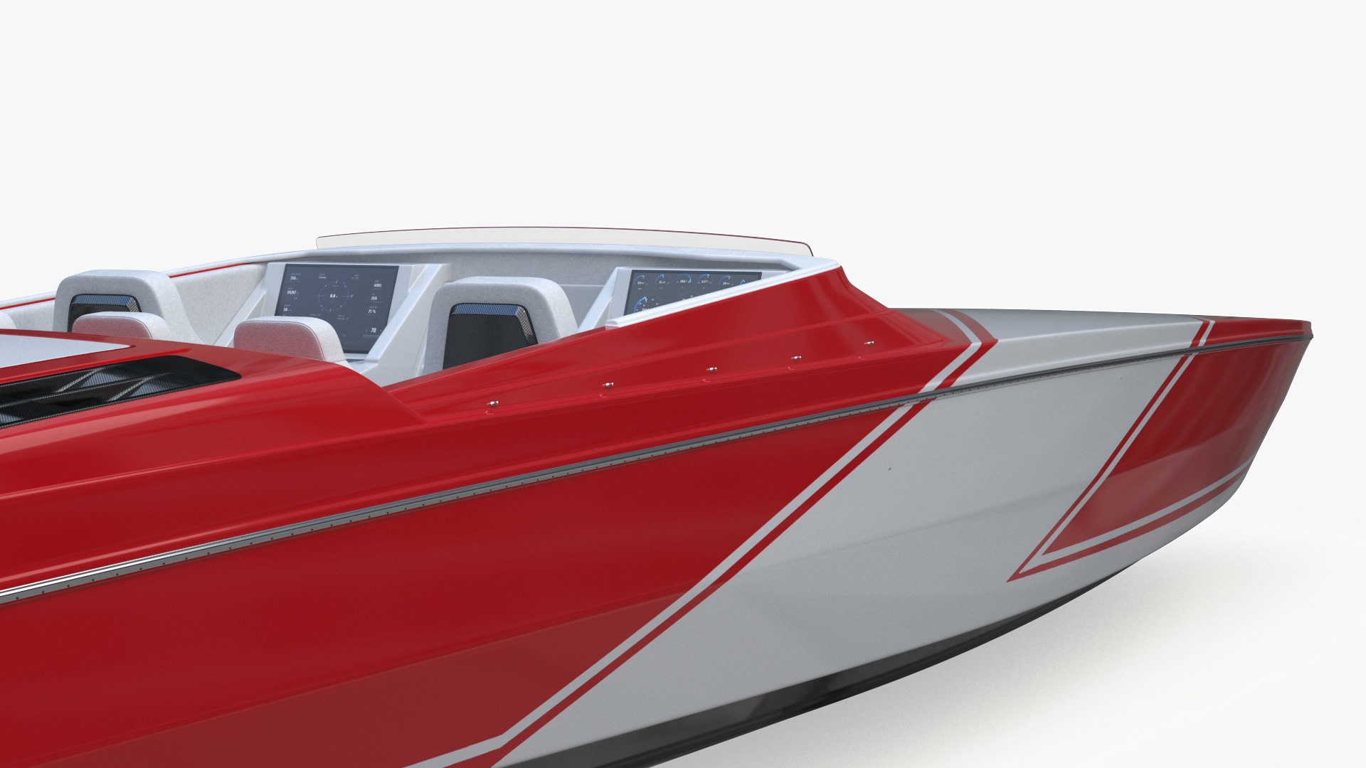 3D Speedboat Red Model - TurboSquid 2284526