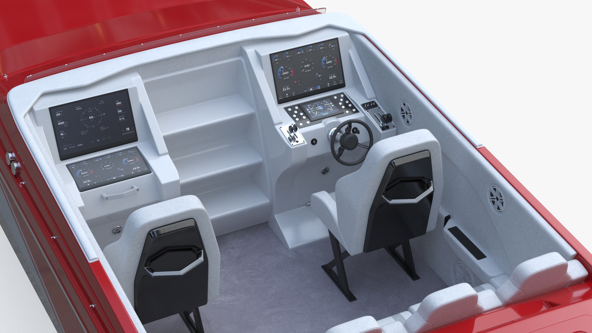 3D Speedboat Red Model - TurboSquid 2284526