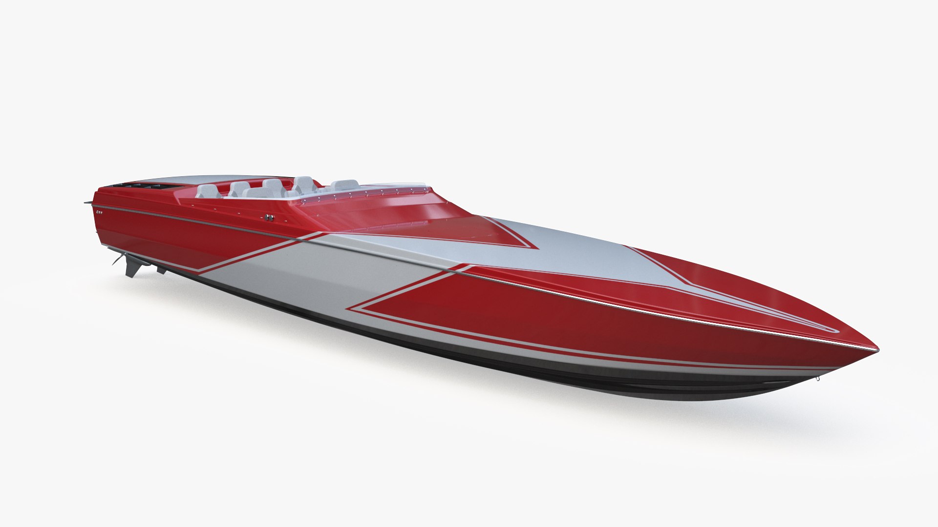 3D Speedboat Red Model - TurboSquid 2284526