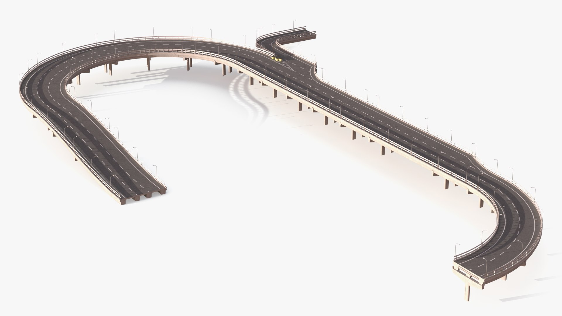 Highway Road Elements Collection 3D model - TurboSquid 2087360
