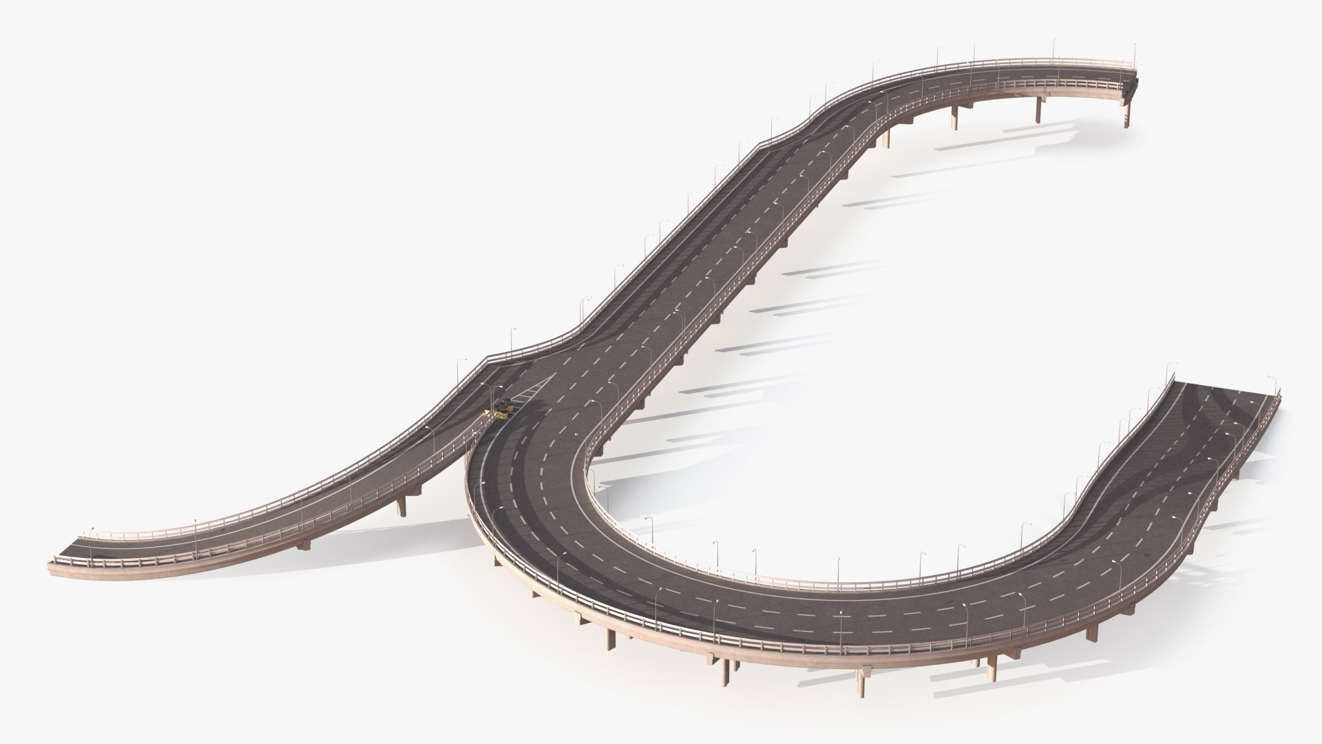 Highway Road Elements Collection 3D model - TurboSquid 2087360