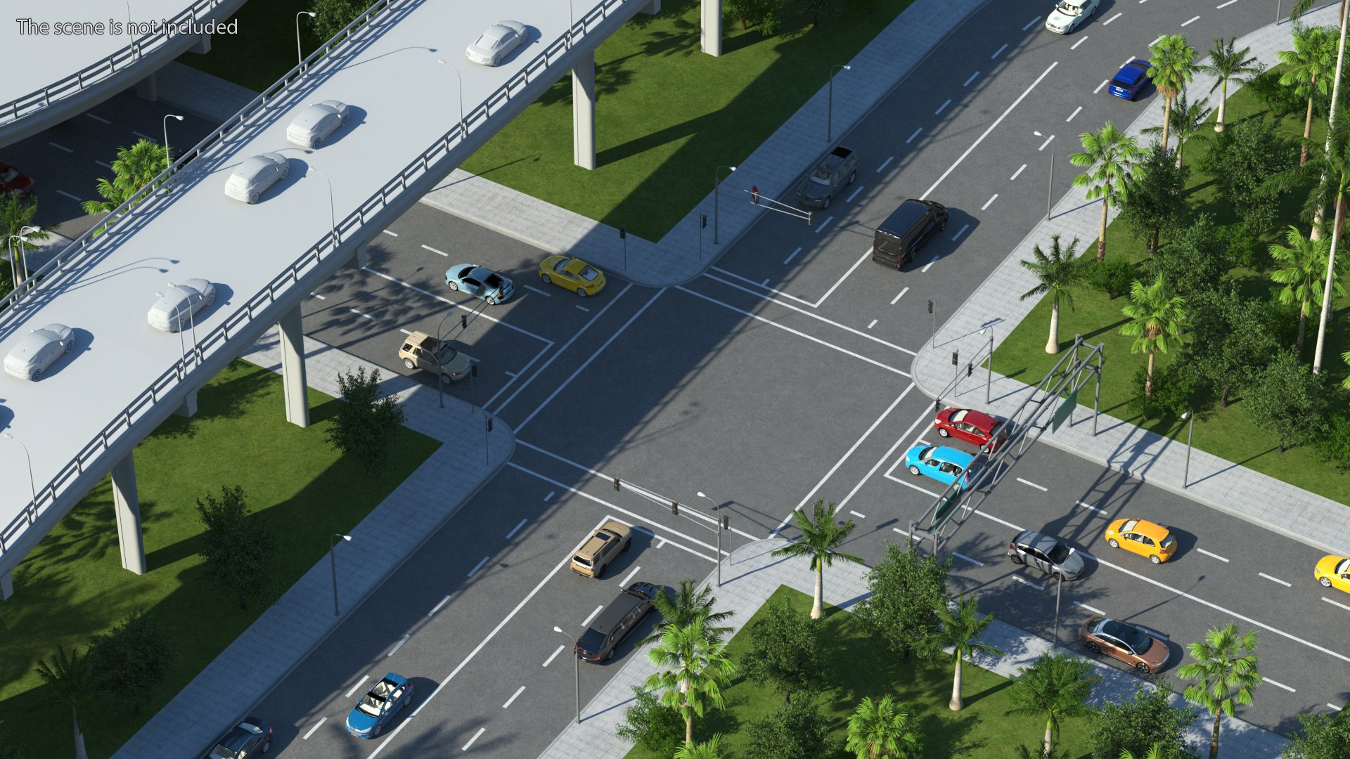 Highway Road Elements Collection 3D model - TurboSquid 2087360