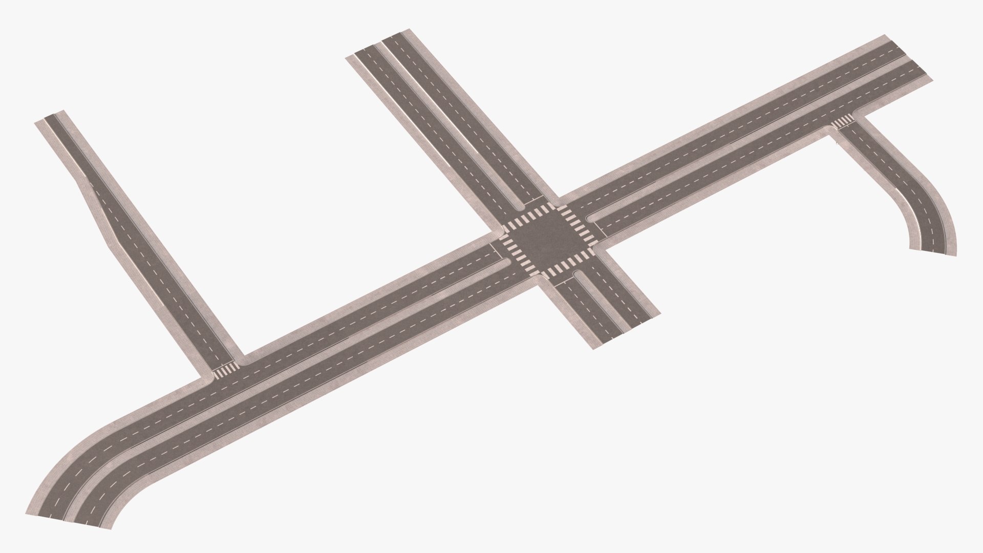 Highway Road Elements Collection 3D model - TurboSquid 2087360