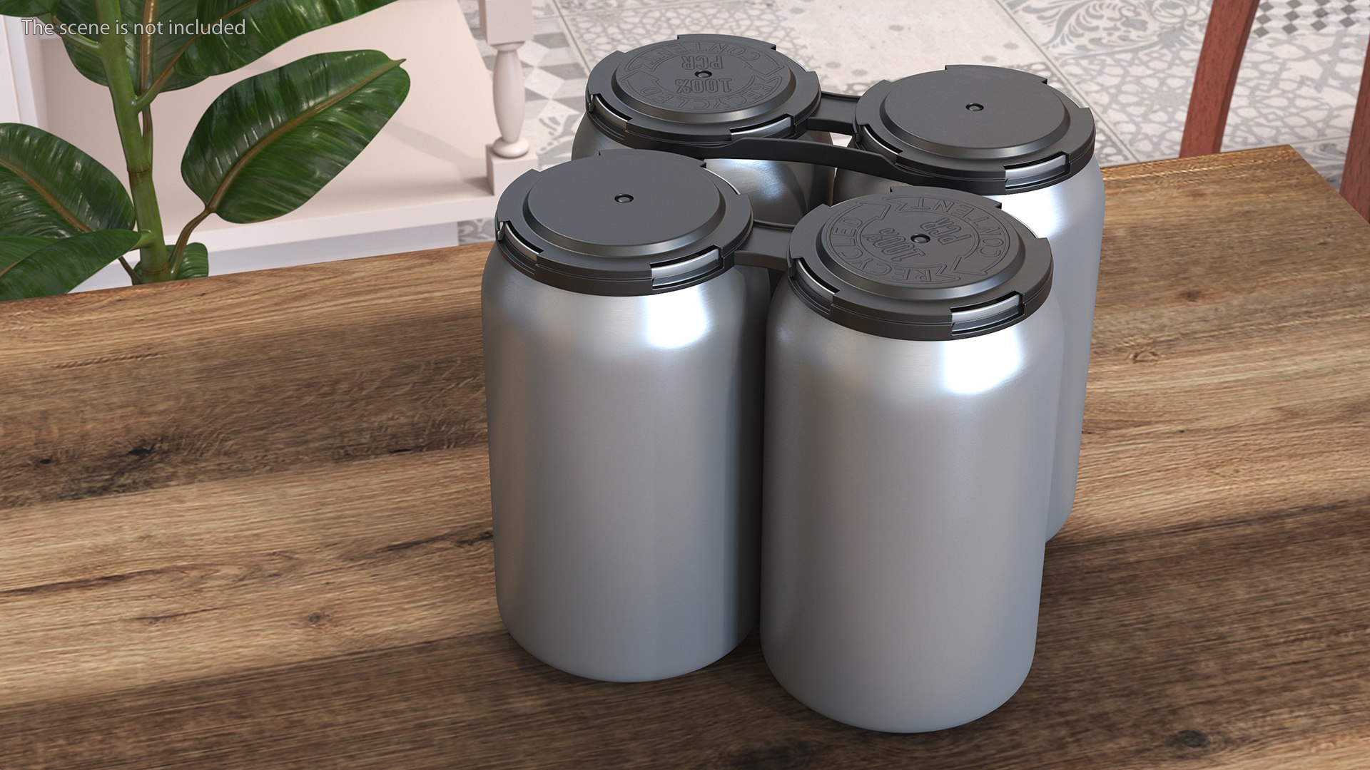 3D model Reusable 4 Pack Soda Can Plastic Holder - TurboSquid 2139752