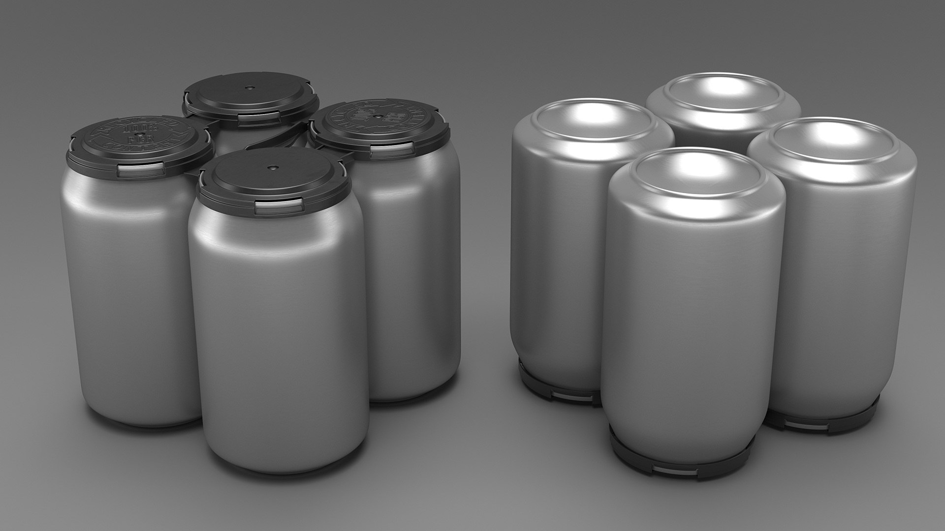 3D model Reusable 4 Pack Soda Can Plastic Holder - TurboSquid 2139752