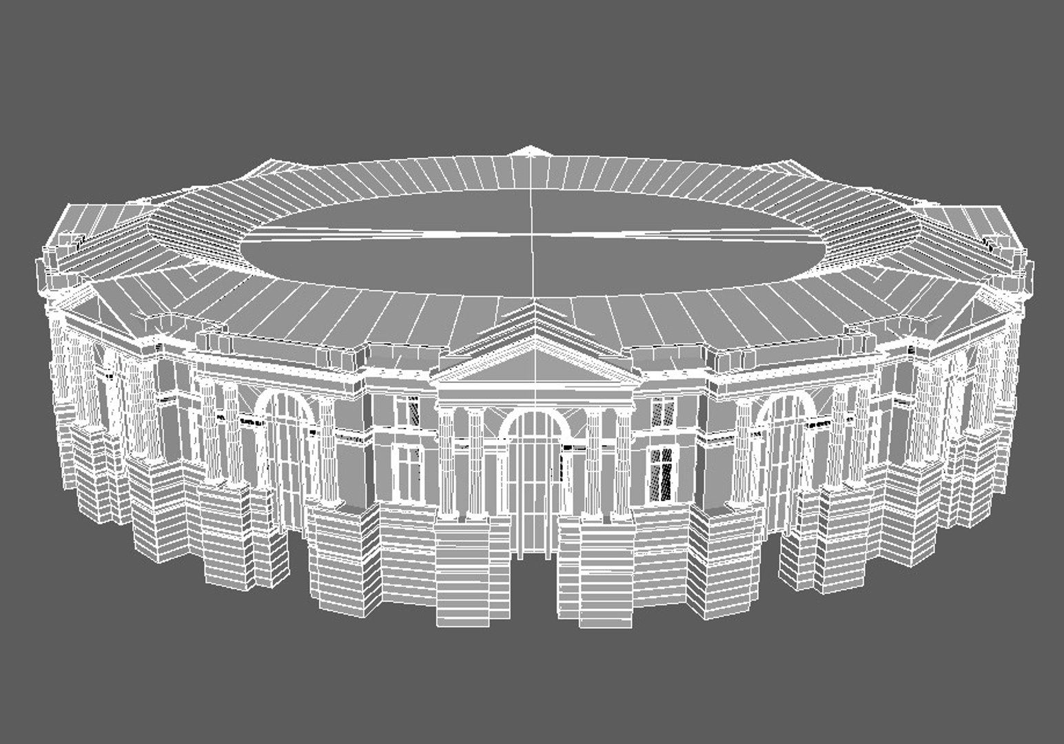 Classic building architectural 3D model - TurboSquid 1509997