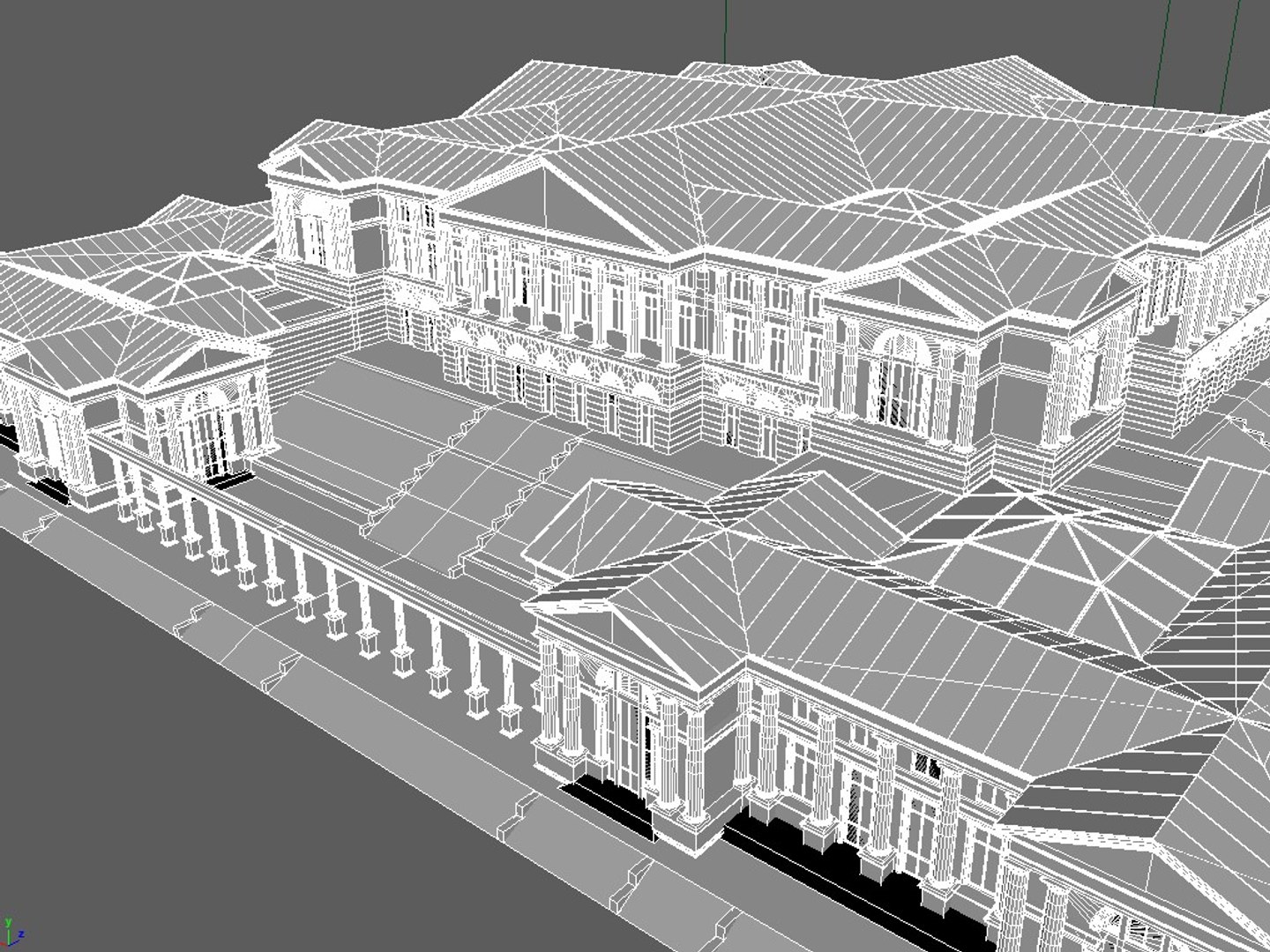 Classic Building Architectural 3D Model - TurboSquid 1509997