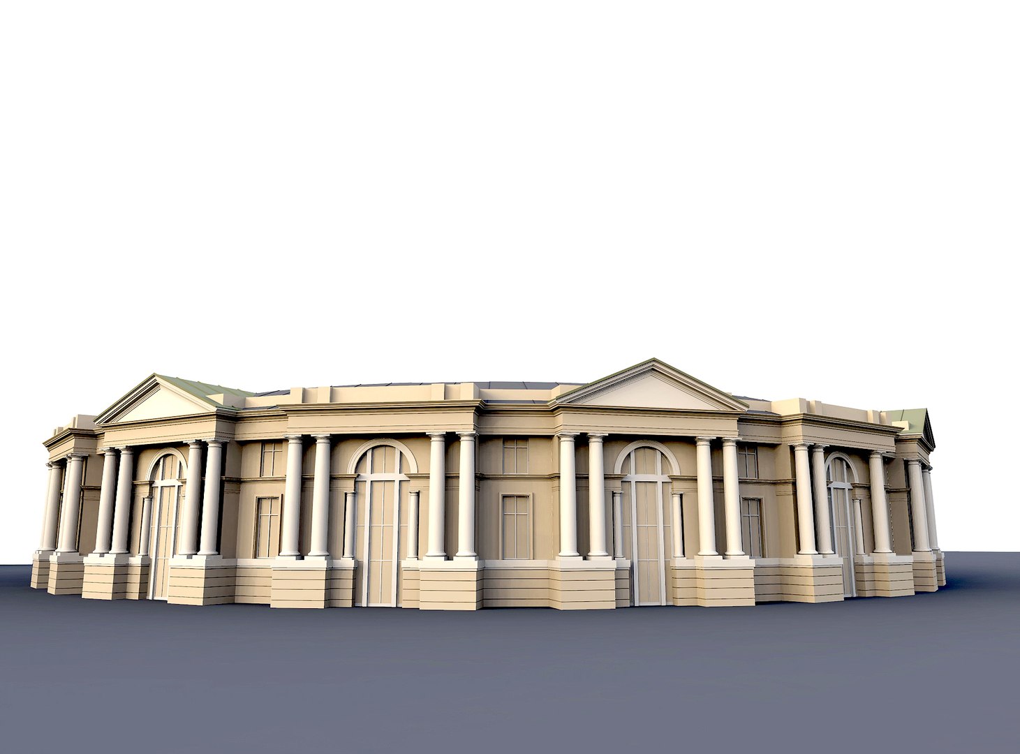 Classic building architectural 3D model - TurboSquid 1509997
