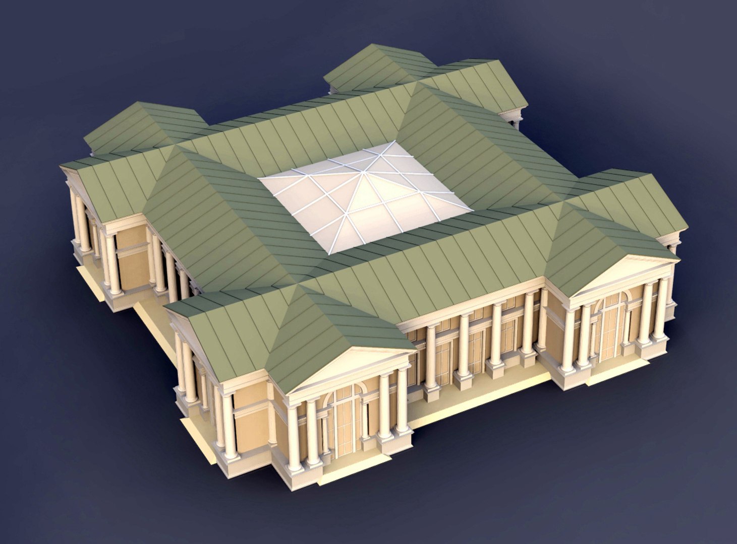Classic building architectural 3D model - TurboSquid 1509997