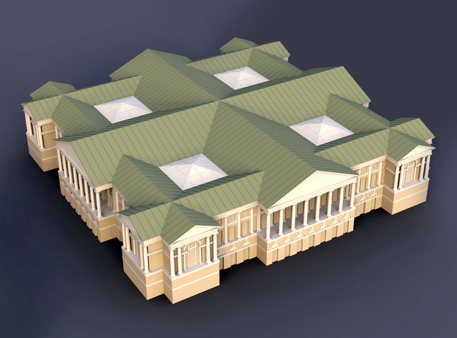 Classic building architectural 3D model - TurboSquid 1509997