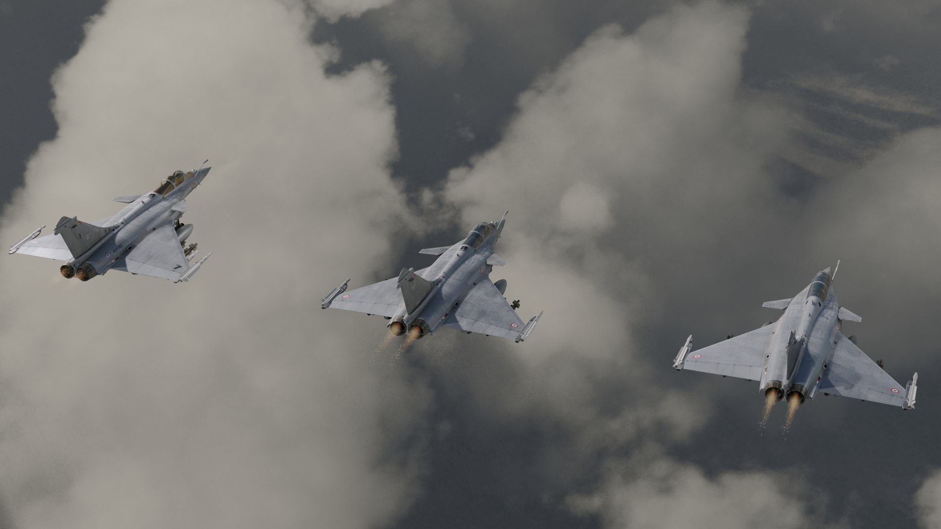Dassault Rafale Collection Fully Textured and Rigged 3D model ...