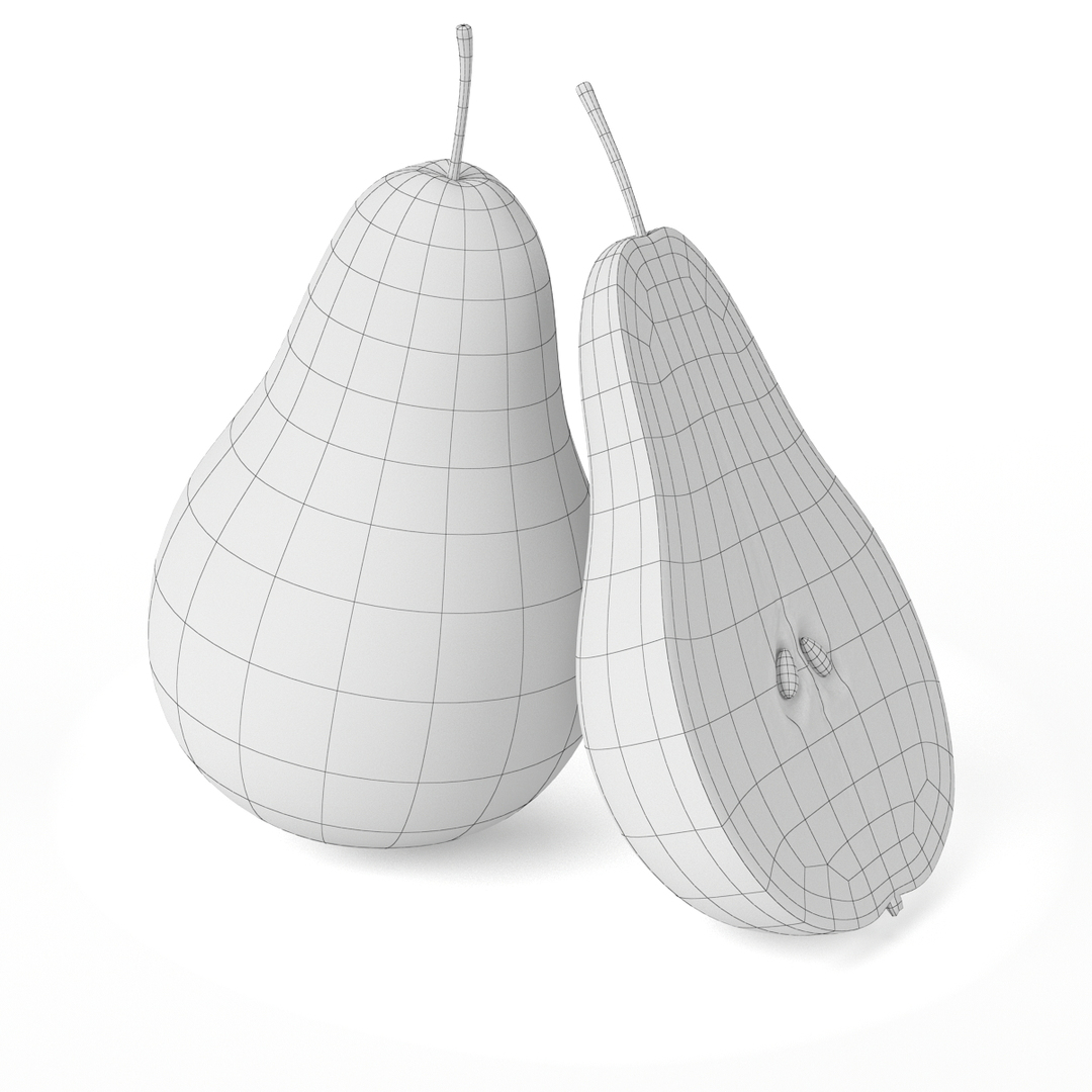 3d model realistic pear fruit real