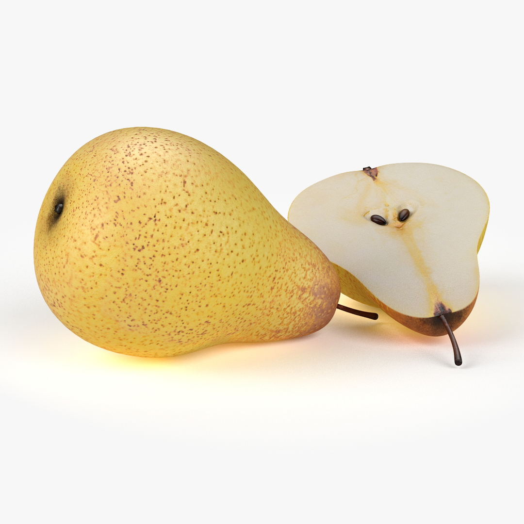 3d model realistic pear fruit real