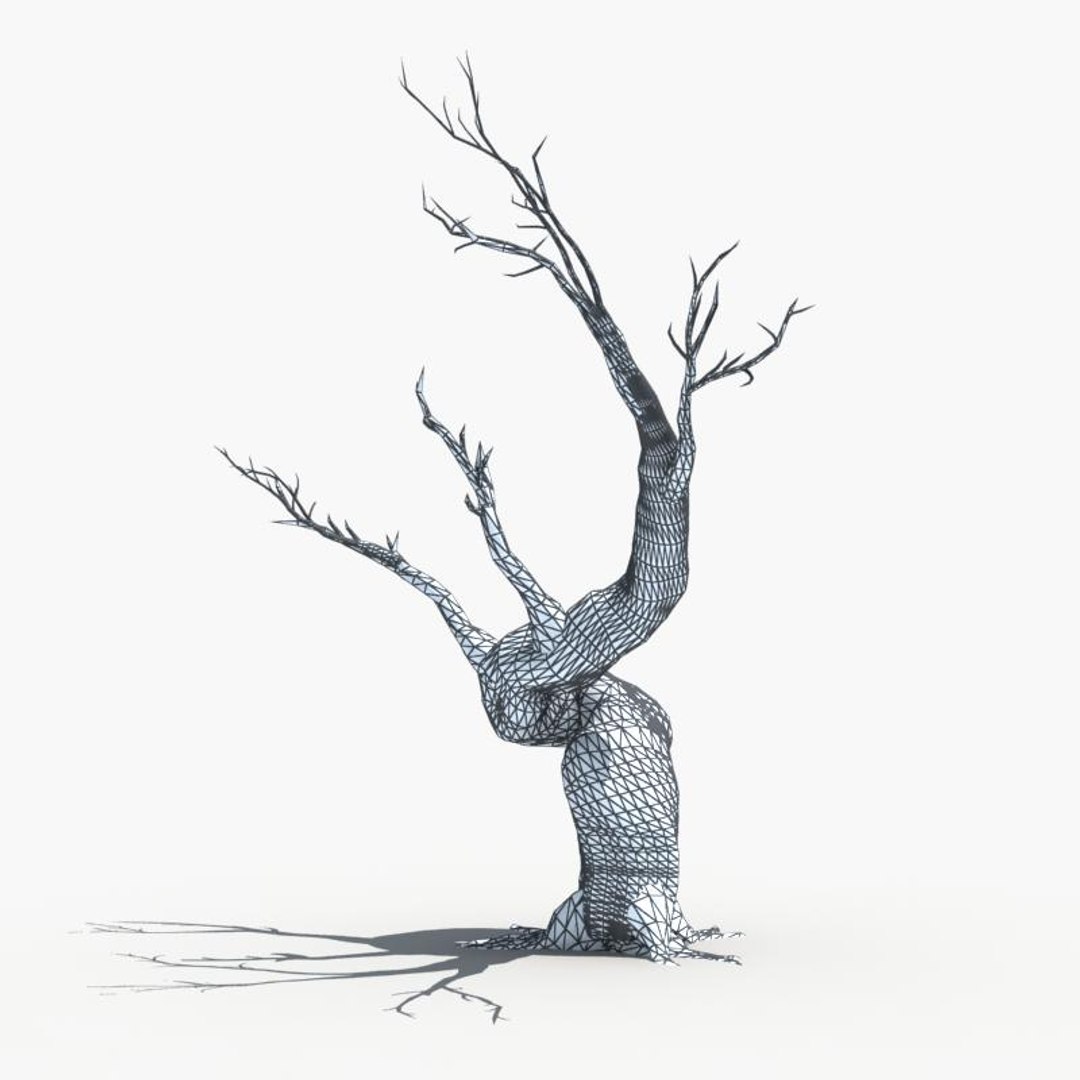 3d model scary tree dry