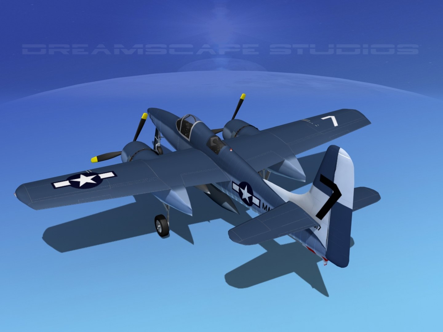 3d Cockpit Tigercat Fighters Model