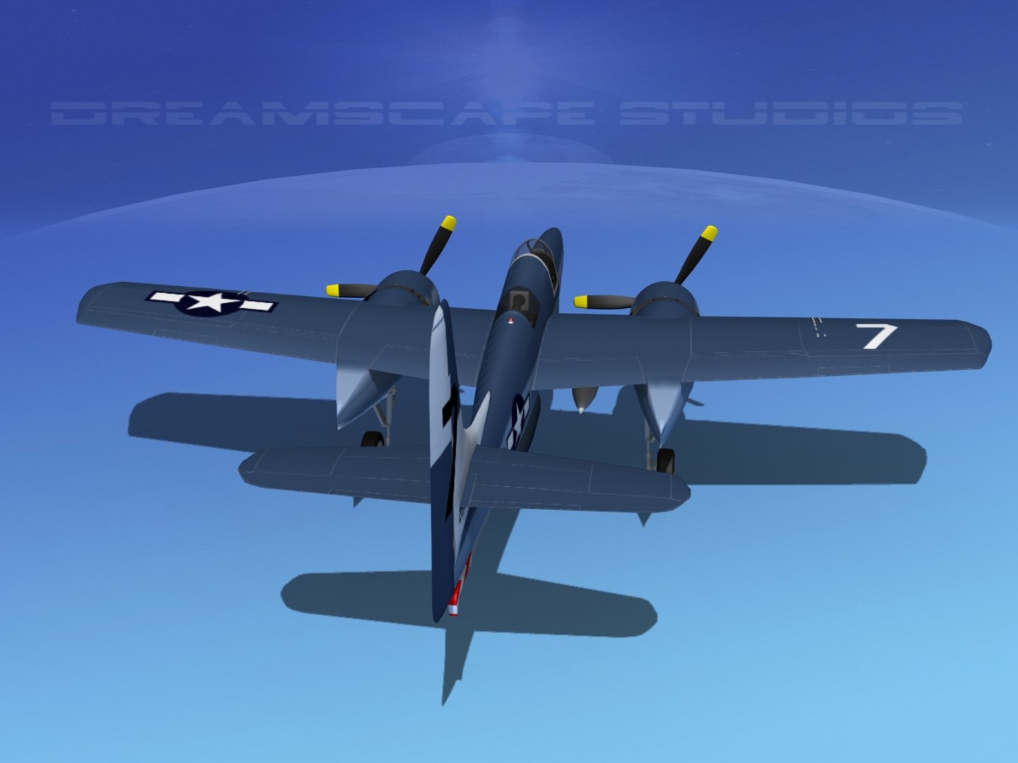 3d Cockpit Tigercat Fighters Model