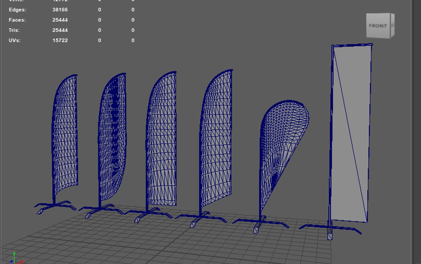 3D Banner Commercial Flags 3D Model - TurboSquid 2400432