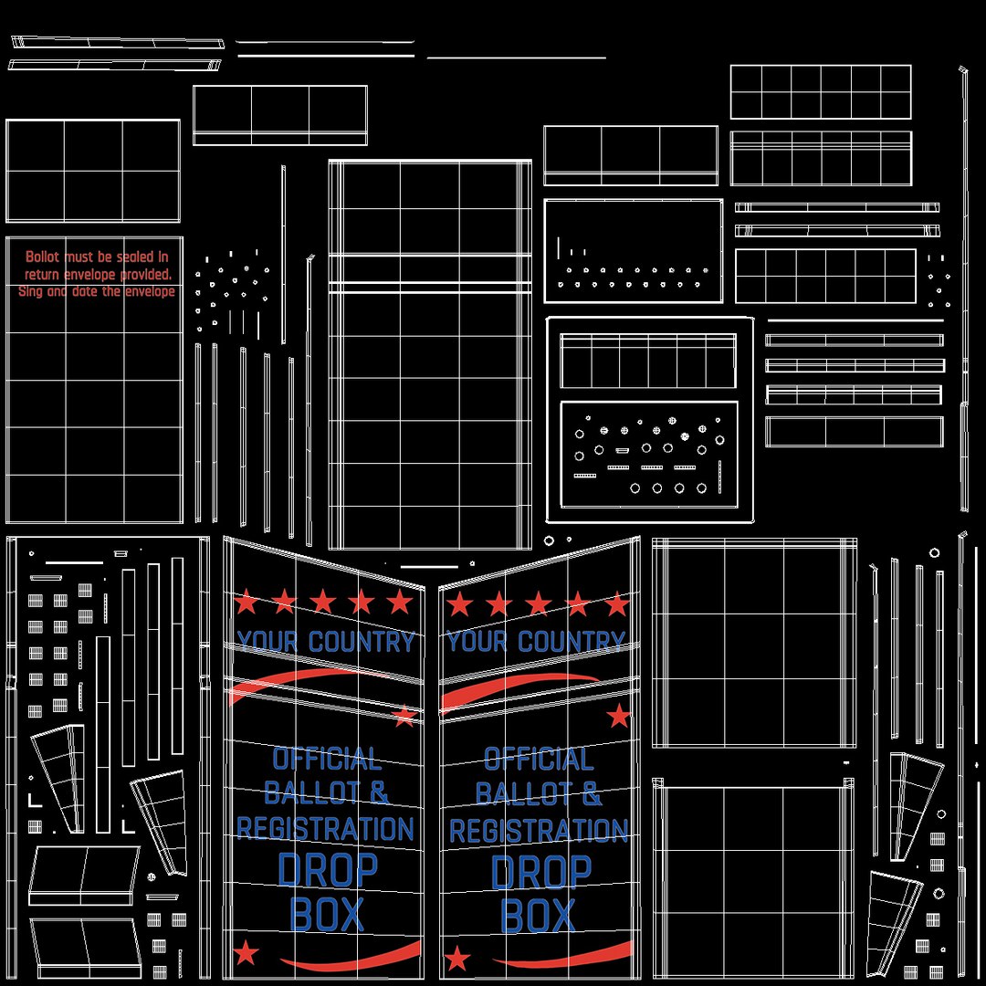 3D Primary Election Ballot Drop Box Model - TurboSquid 1914604