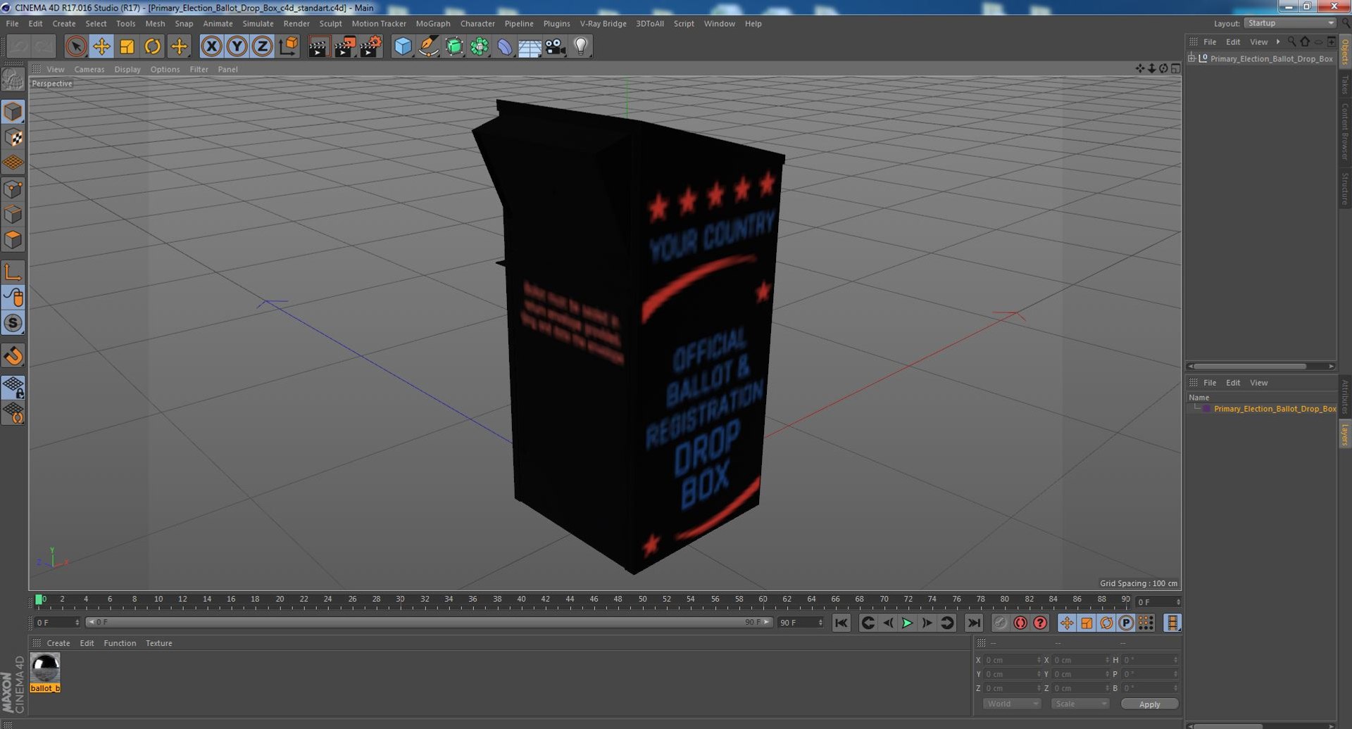 3D Primary Election Ballot Drop Box Model - TurboSquid 1914604