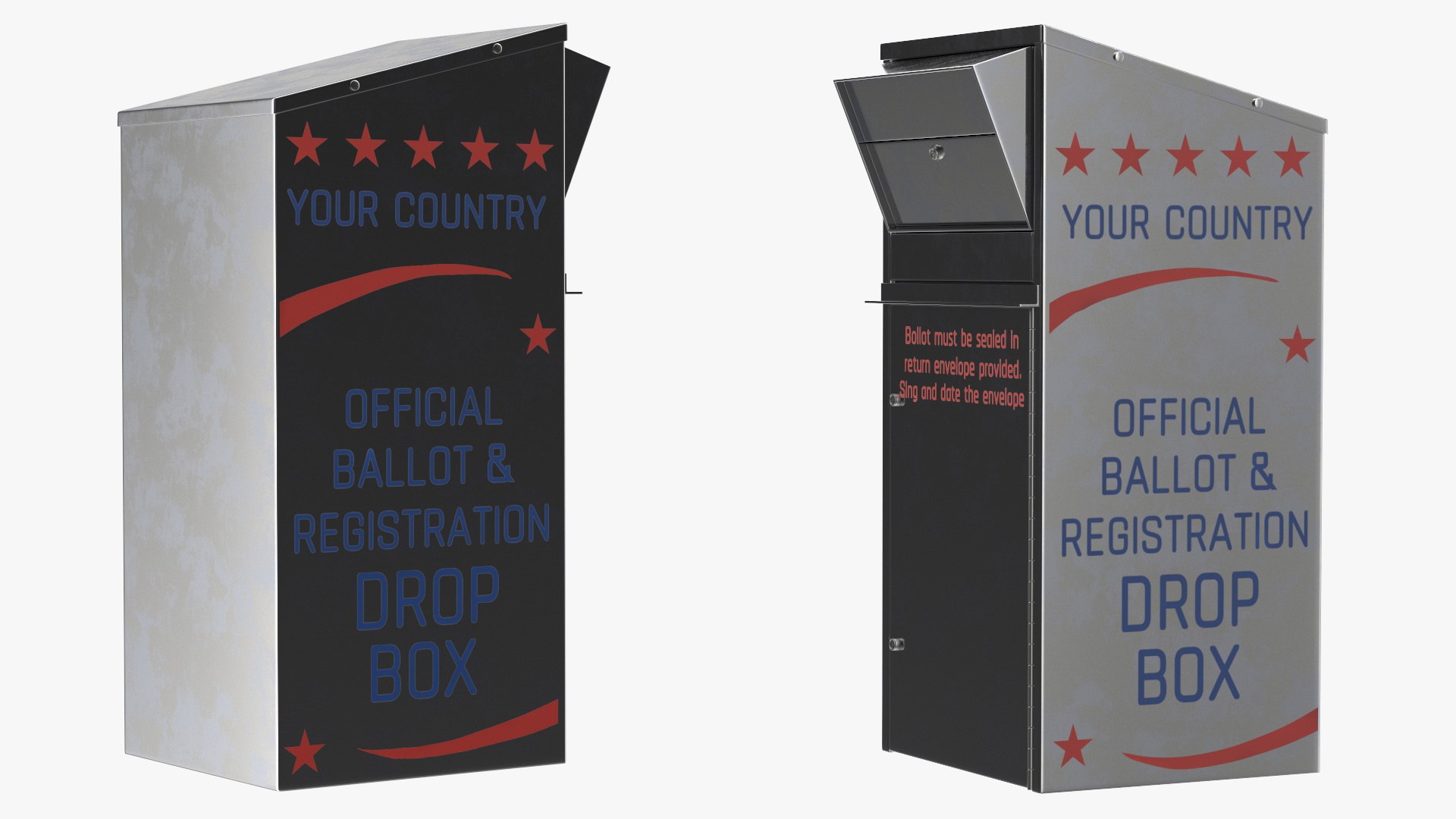 3D Primary Election Ballot Drop Box Model - TurboSquid 1914604