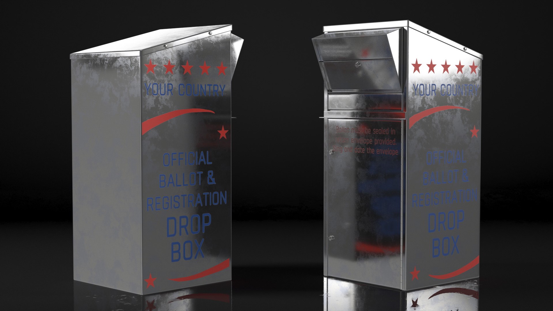 3D Primary Election Ballot Drop Box Model - TurboSquid 1914604
