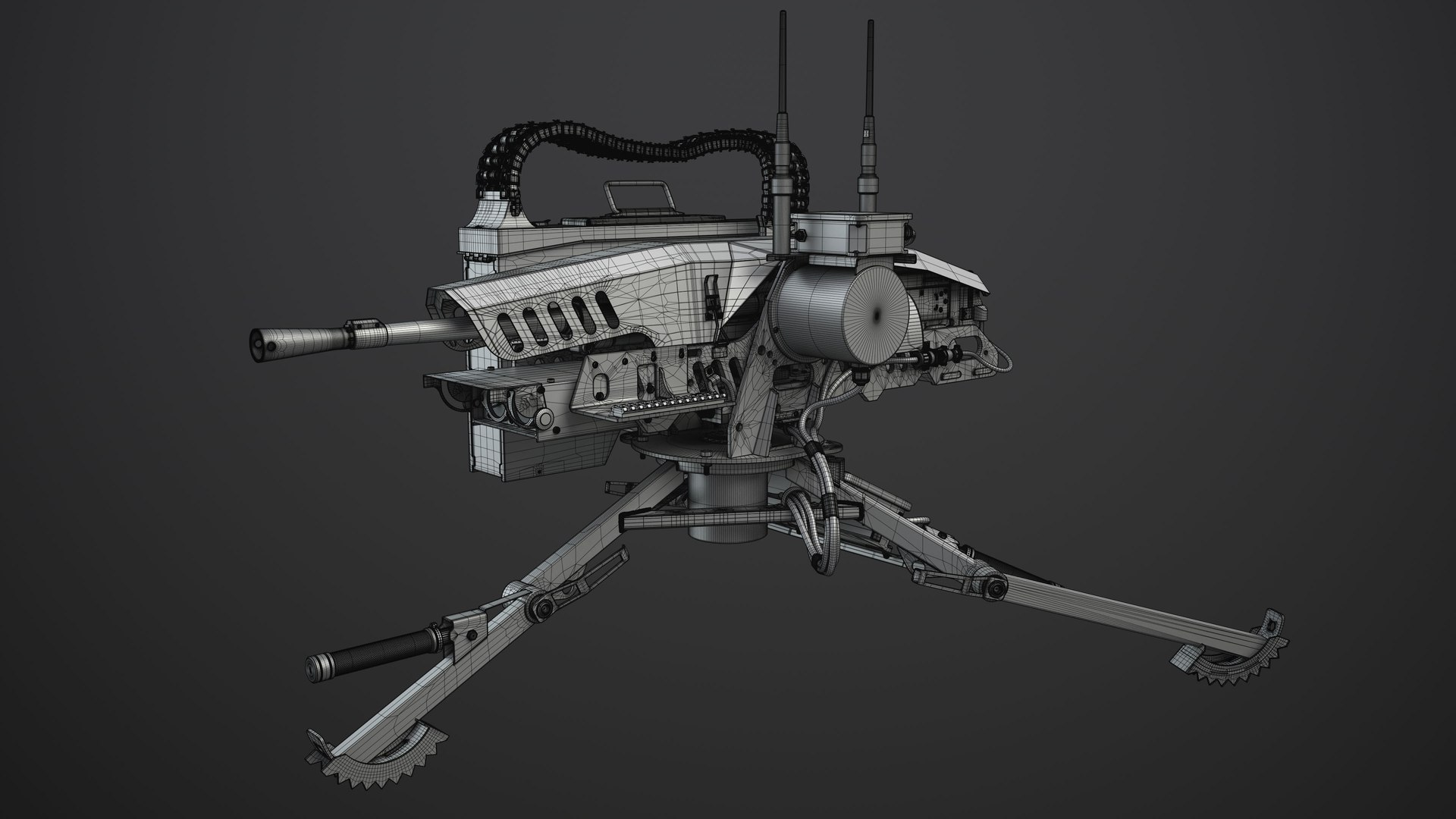 3D Model Shablya Remote-Controlled Gun Turret HP - TurboSquid 2442217