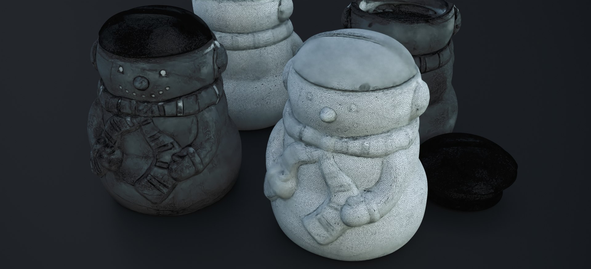 3D SNOWMAN CONTAINER JAR 2022 RAW Model - TurboSquid 1990415
