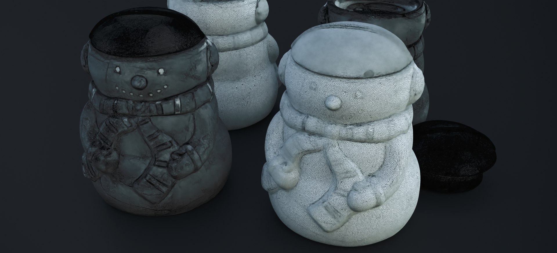 3D SNOWMAN CONTAINER JAR 2022 RAW Model - TurboSquid 1990415