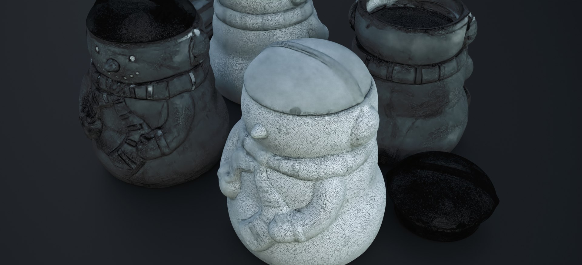 3D SNOWMAN CONTAINER JAR 2022 RAW Model - TurboSquid 1990415