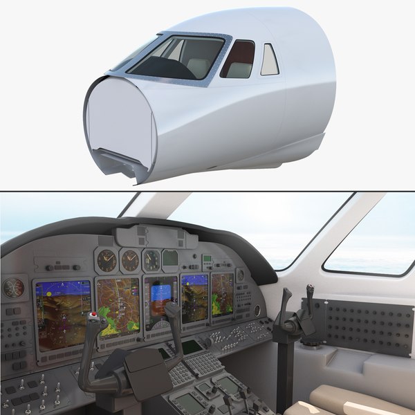 Business jet cockpit model - TurboSquid 1257285