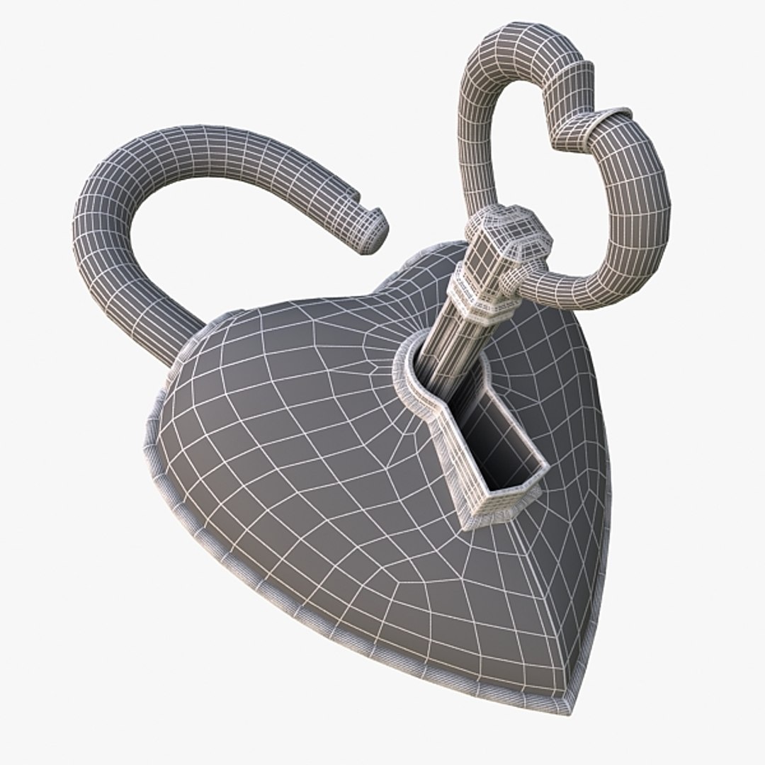 3d Model Heart Lock