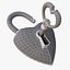 3d Model Heart Lock