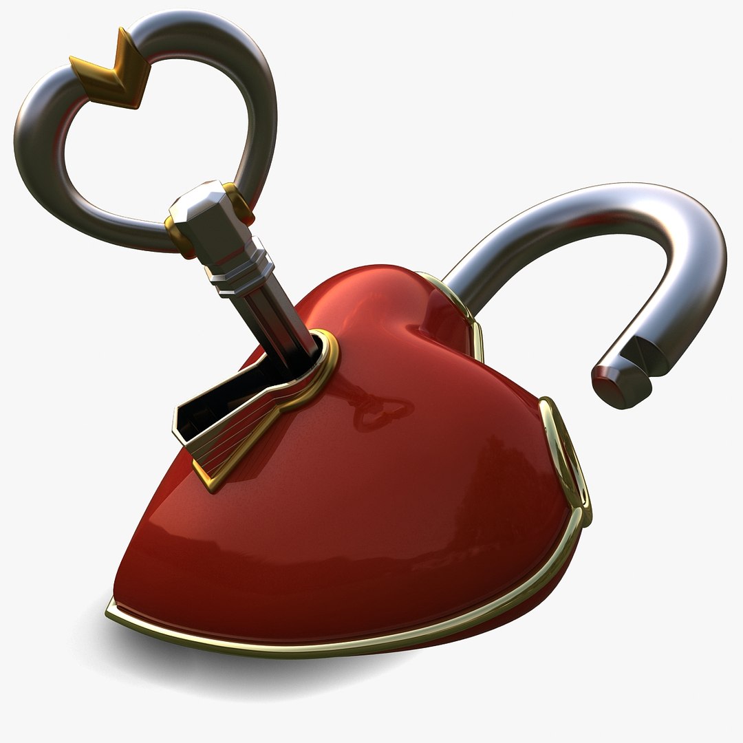 3d Model Heart Lock