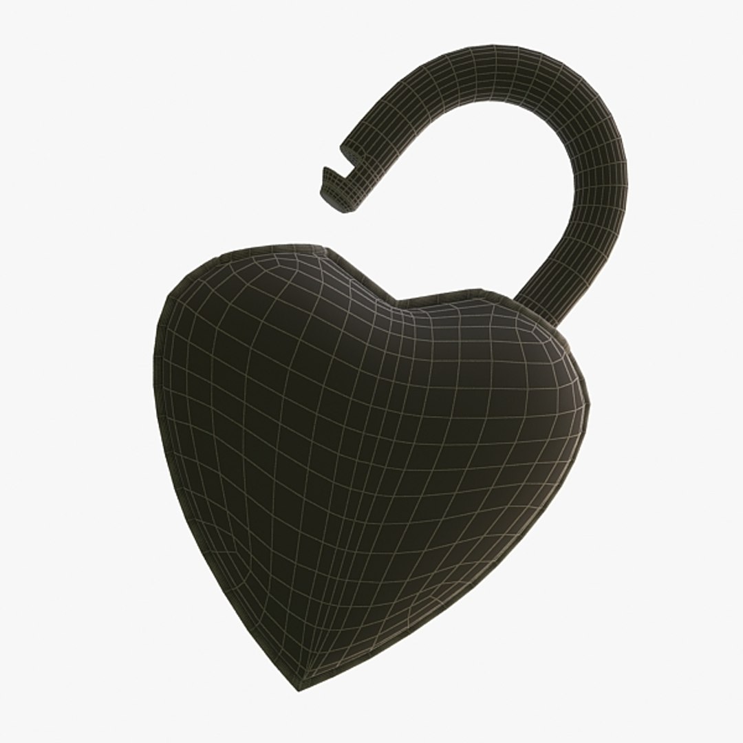 3d Model Heart Lock