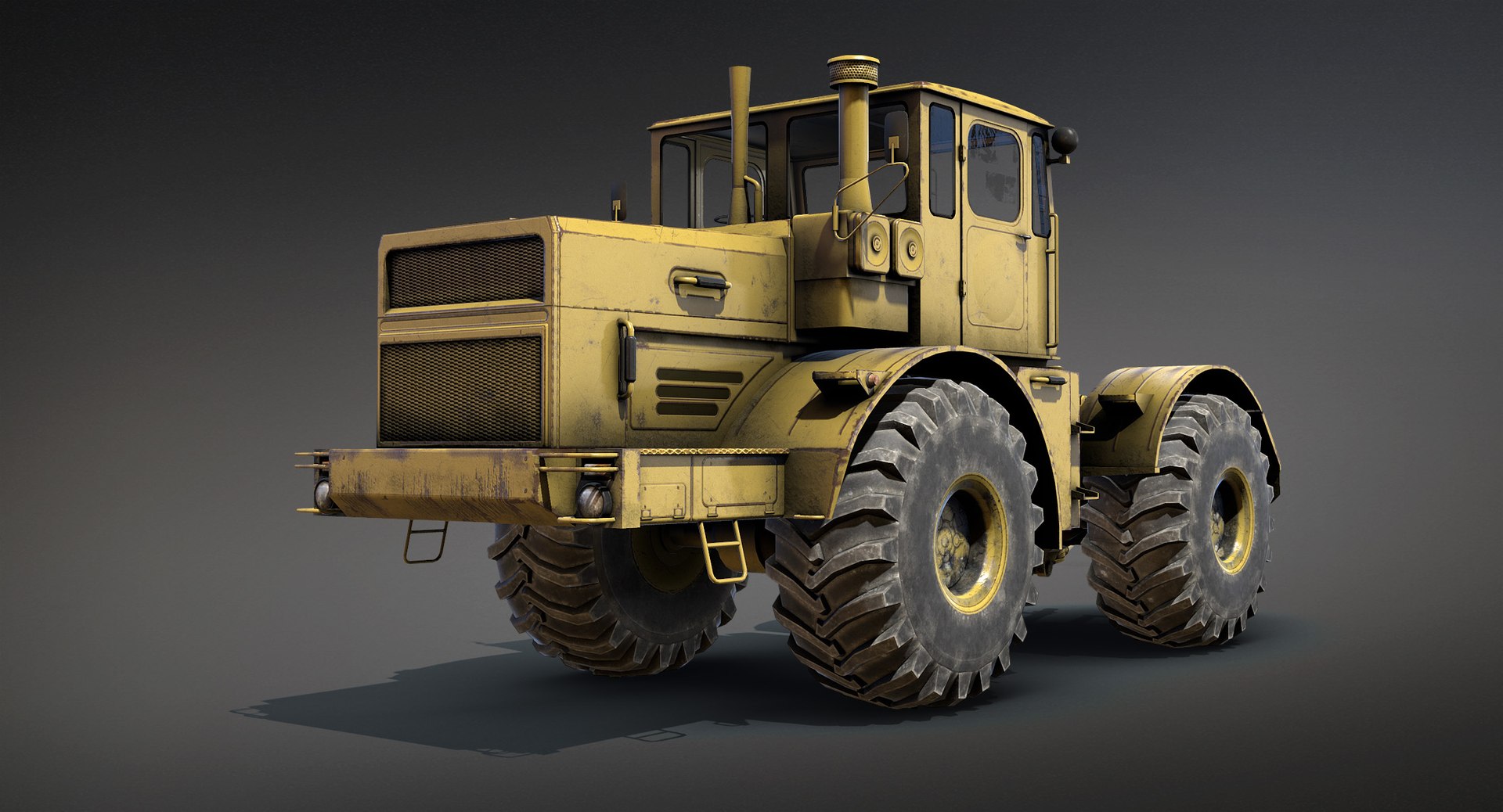 low-poly tractor k-701 3d 3ds