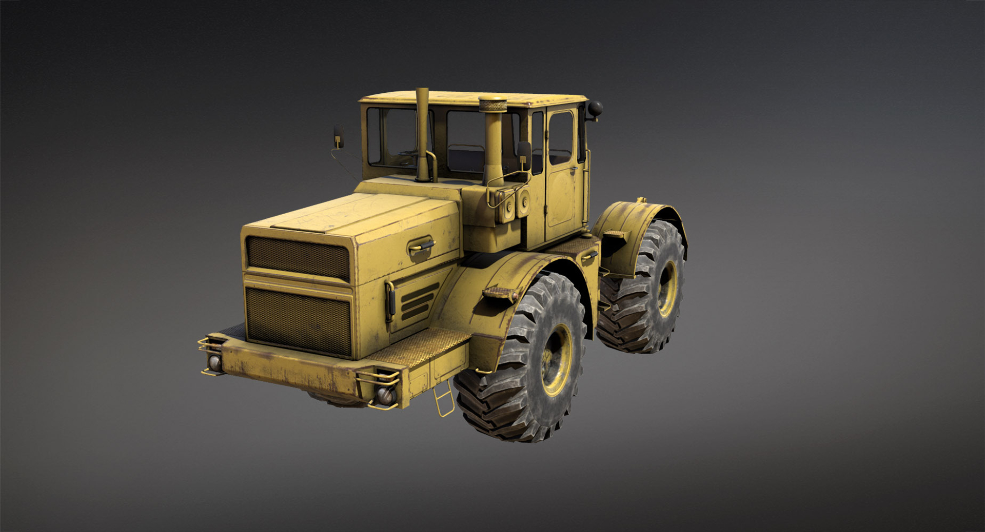 low-poly tractor k-701 3d 3ds