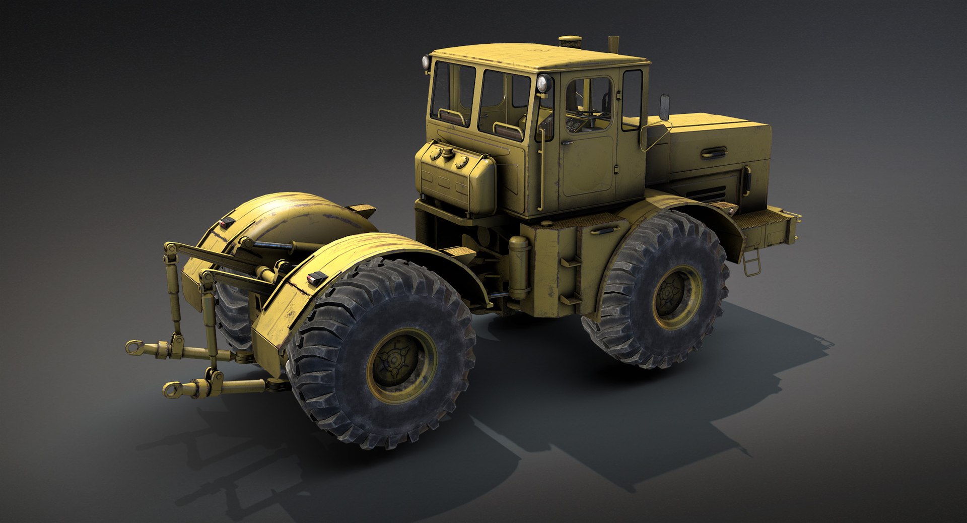 low-poly tractor k-701 3d 3ds