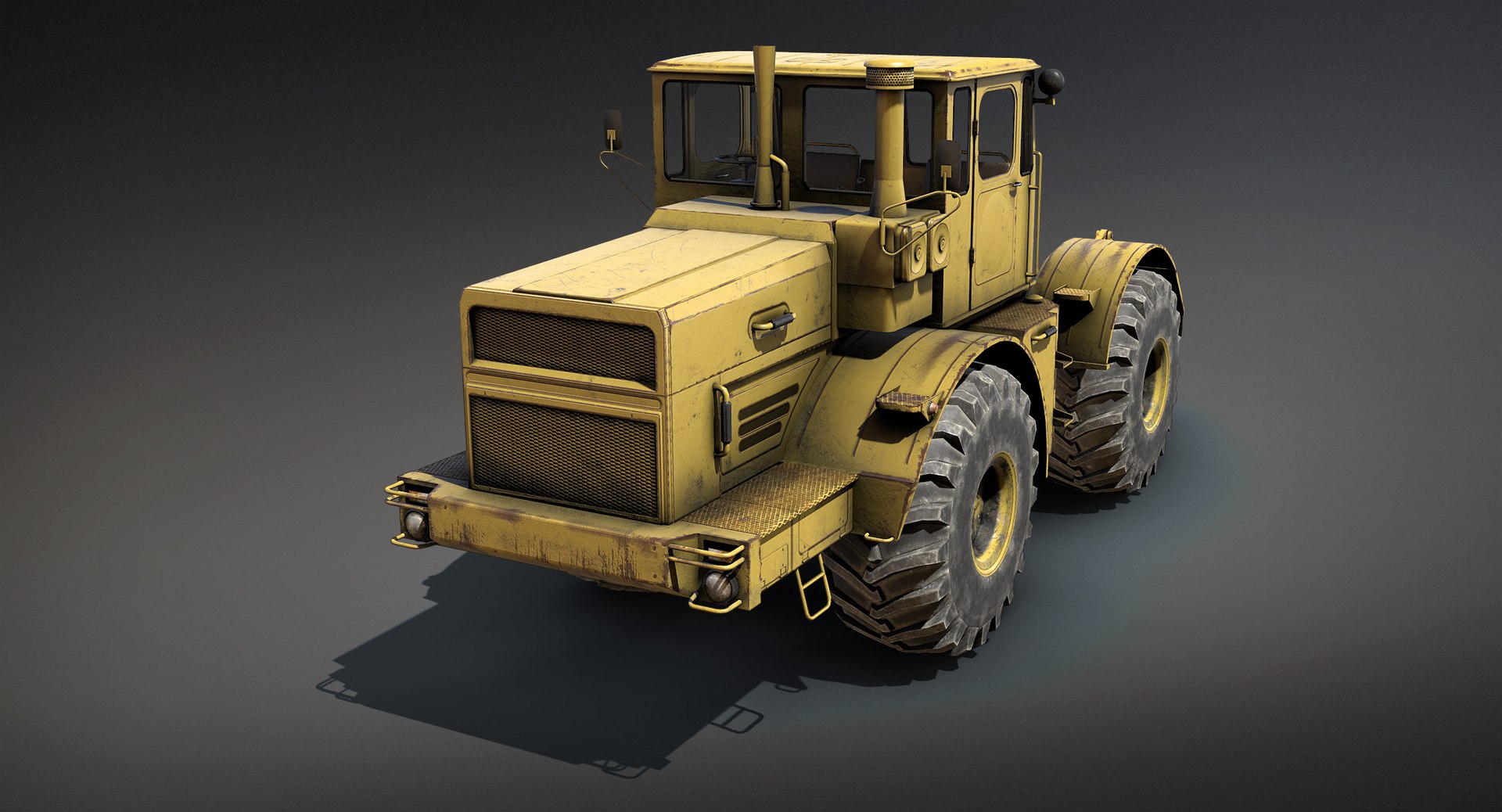 low-poly tractor k-701 3d 3ds