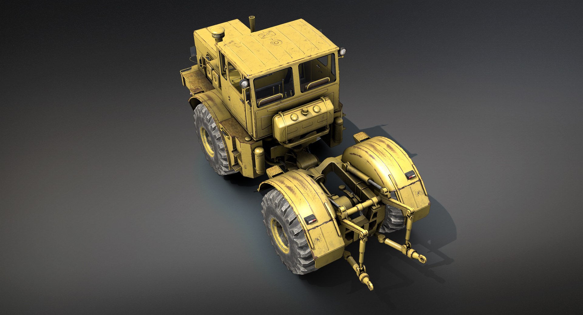 low-poly tractor k-701 3d 3ds
