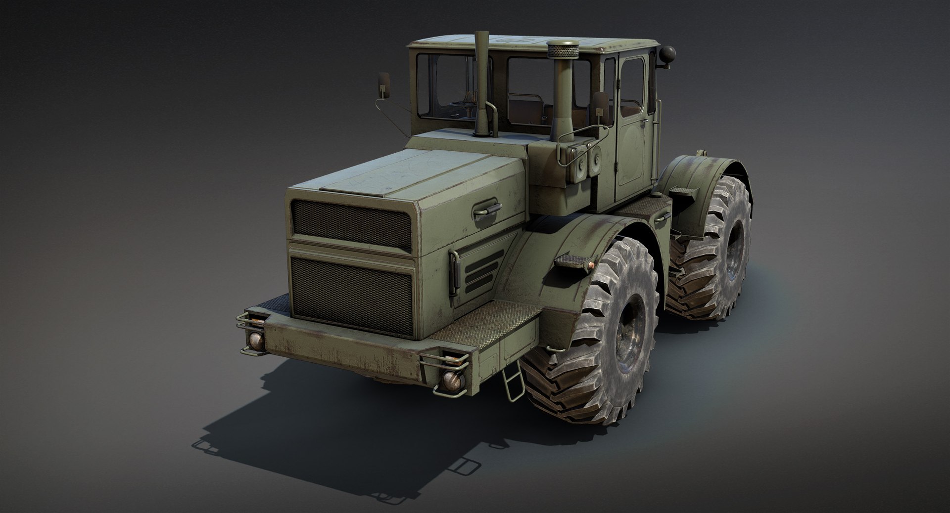 low-poly tractor k-701 3d 3ds