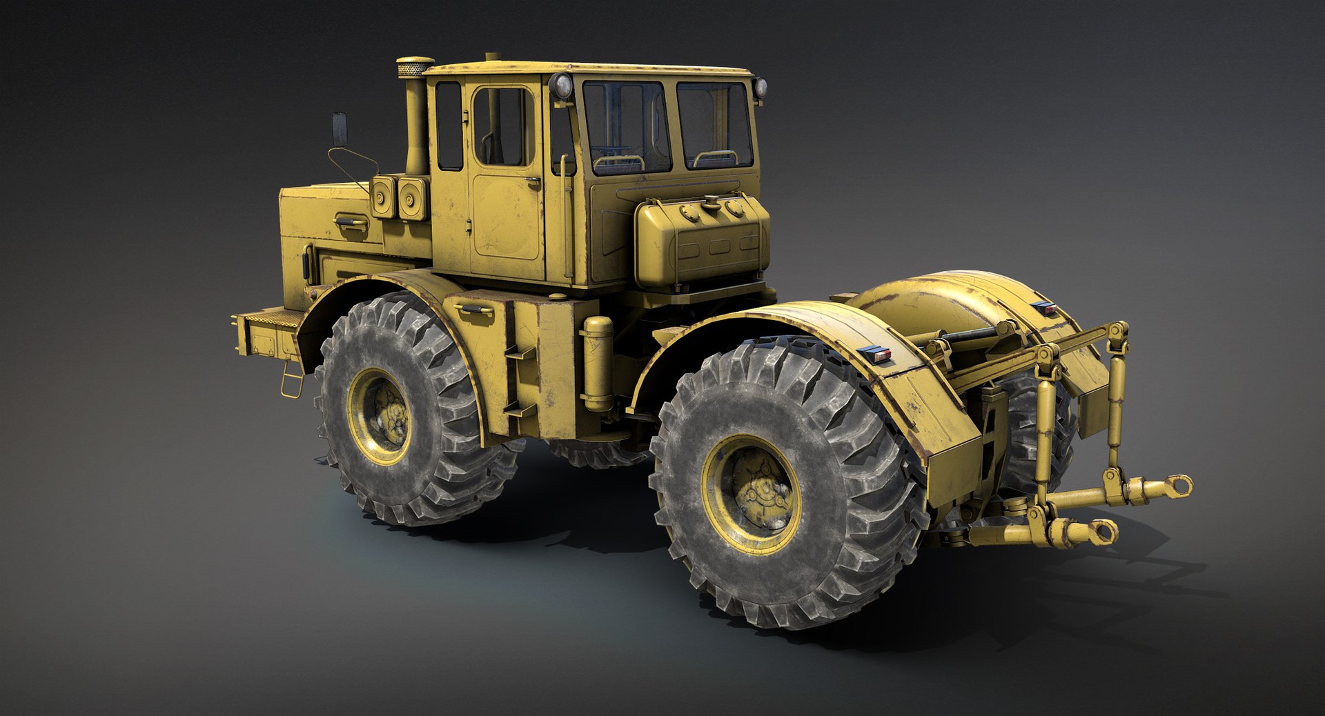 low-poly tractor k-701 3d 3ds