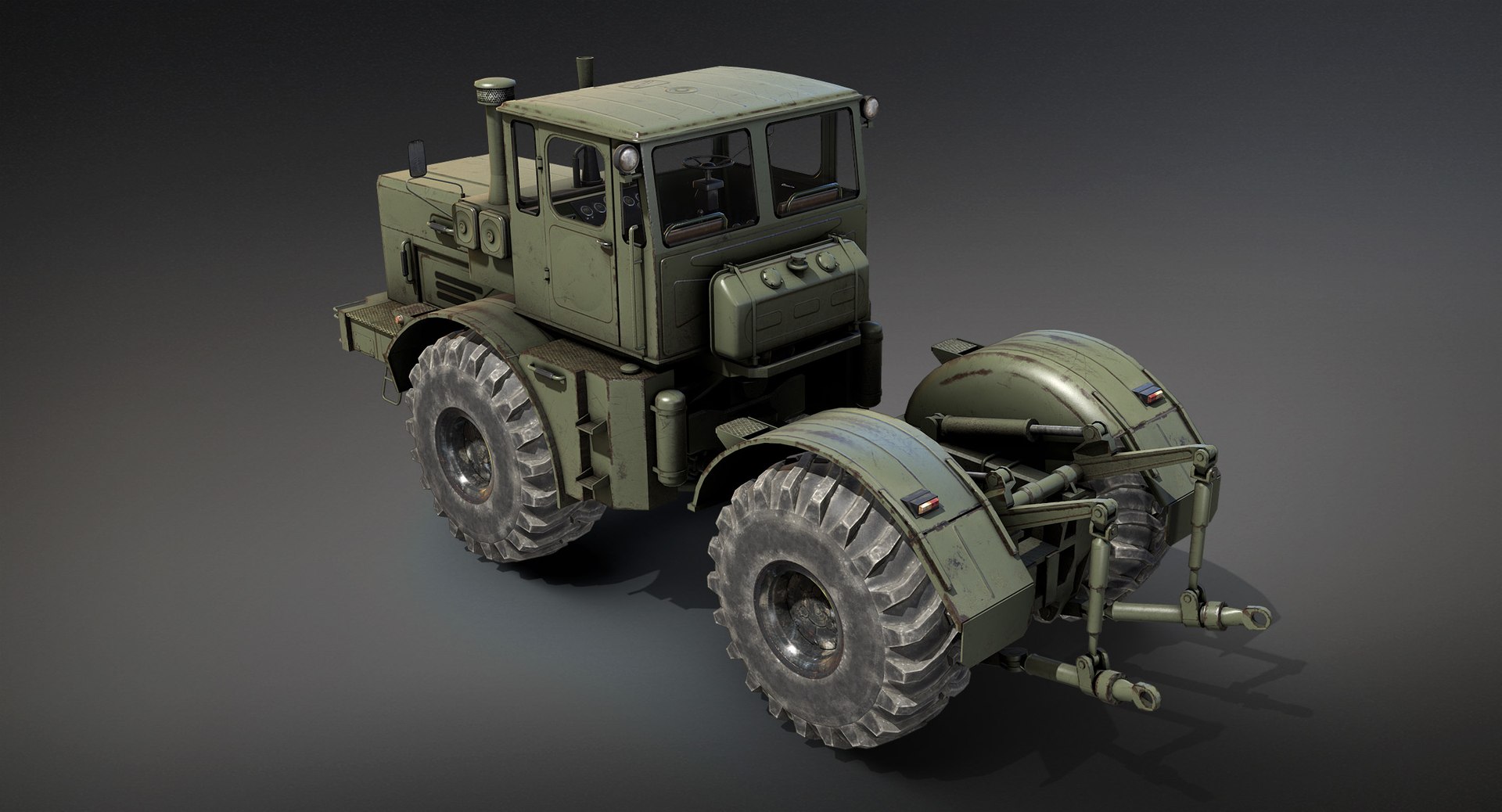 low-poly tractor k-701 3d 3ds