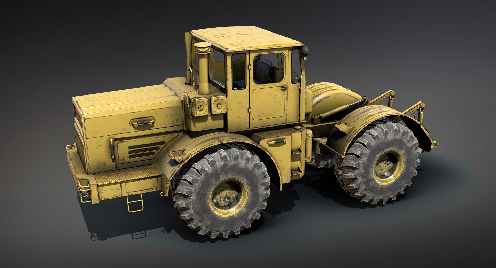 low-poly tractor k-701 3d 3ds